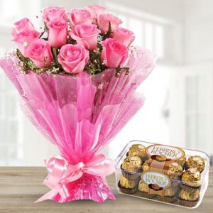 Pink Rose & Chocolates | Flowerzila.com